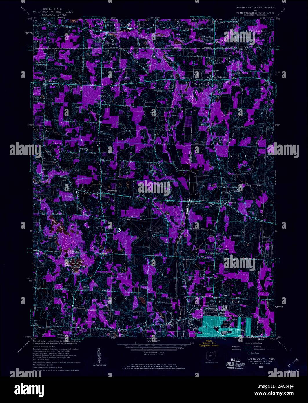 North canton ohio map hi-res stock photography and images - Alamy