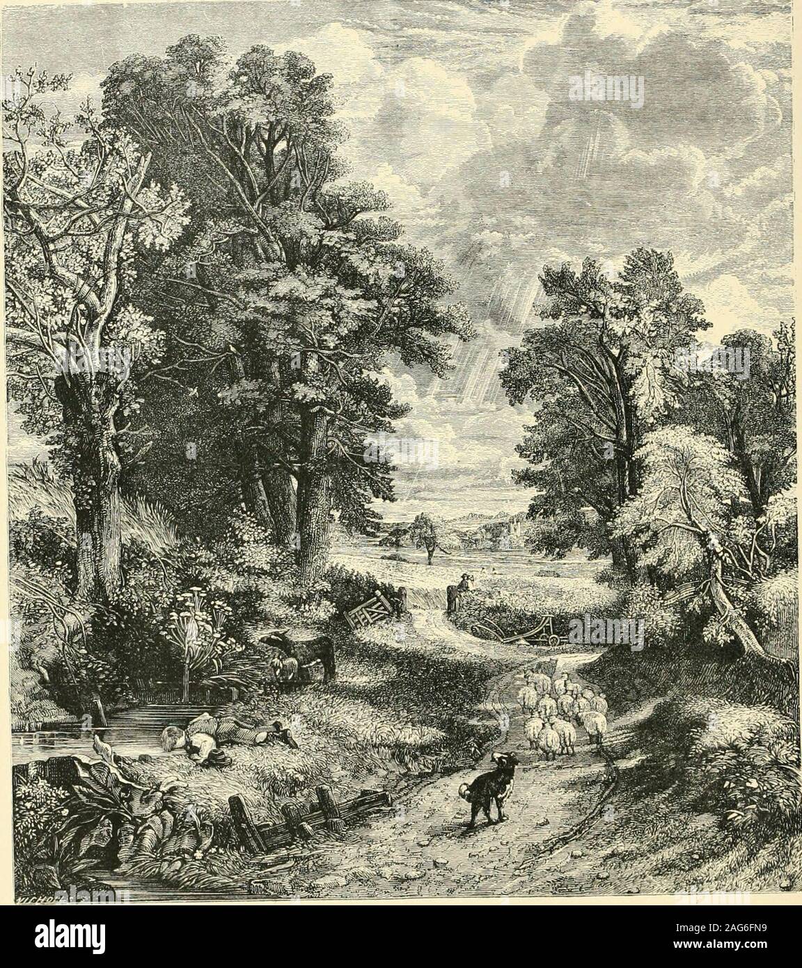 Corn field painting british hi-res stock photography and images - Alamy