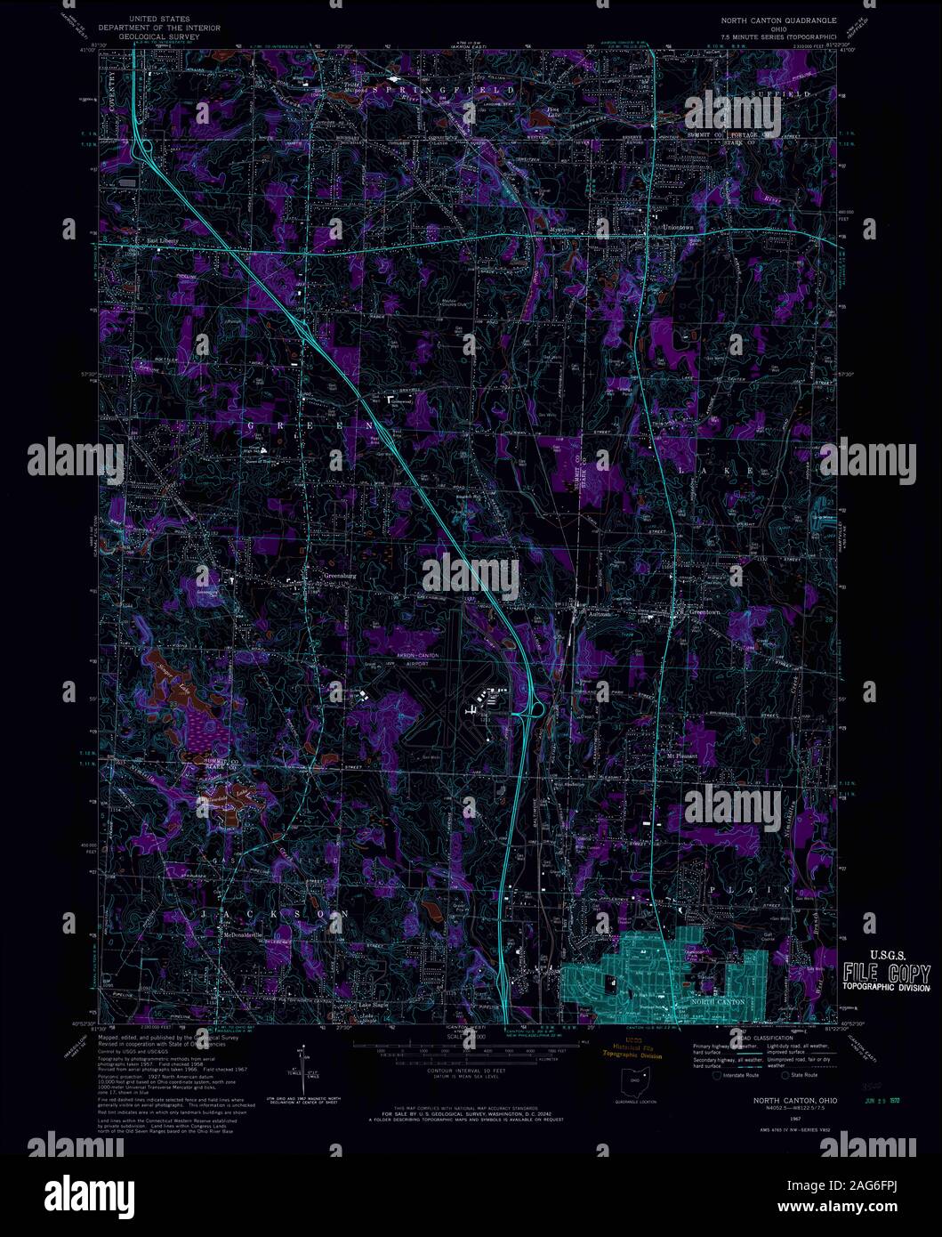 North canton ohio map hi-res stock photography and images - Alamy