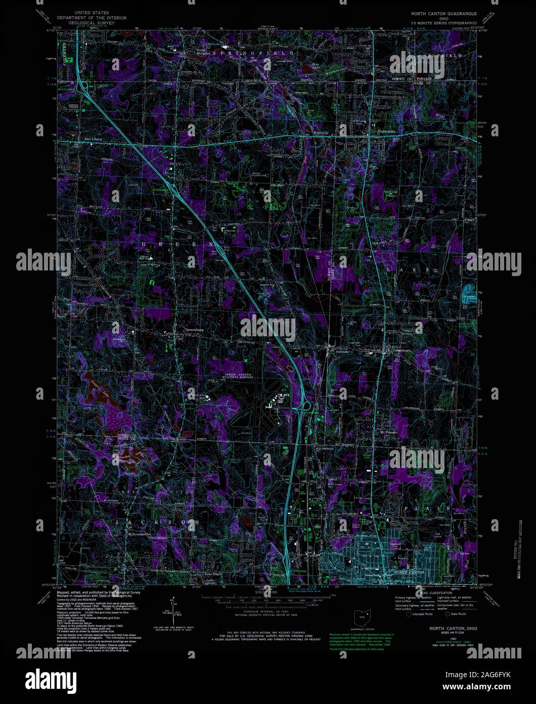 North canton ohio map hi-res stock photography and images - Alamy