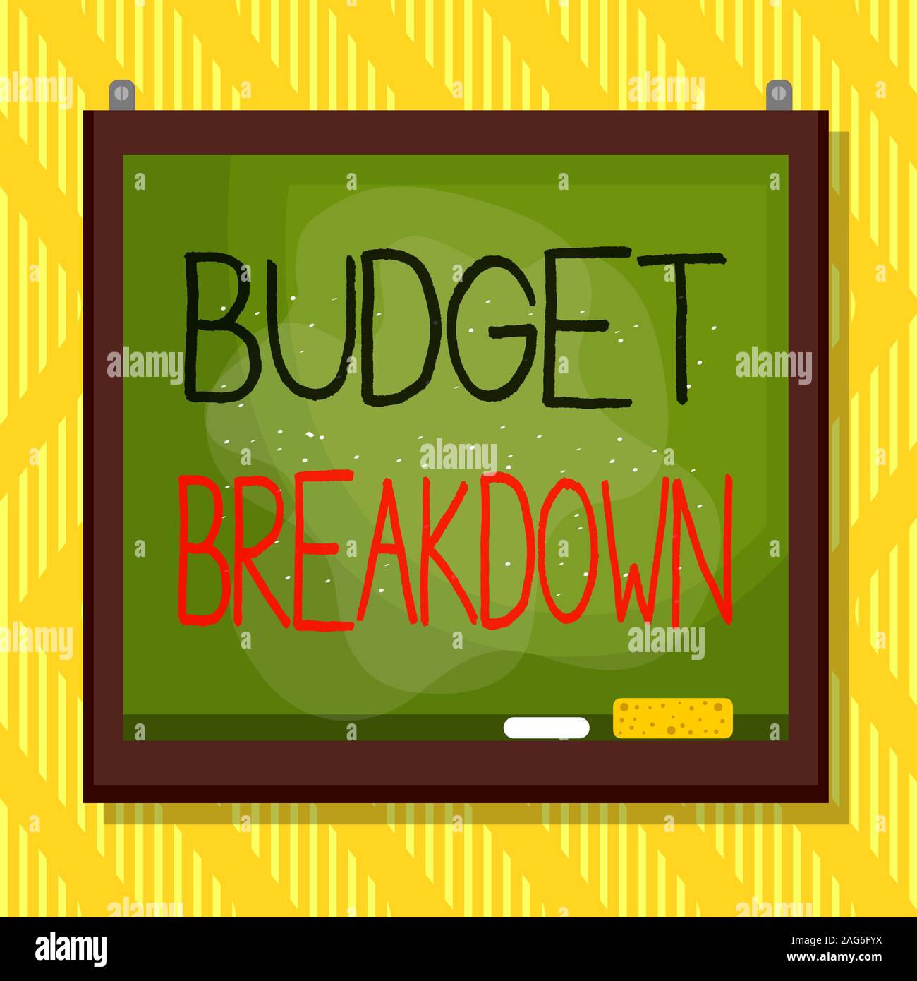 Word writing text Budget Breakdown. Business photo showcasing dividing ...