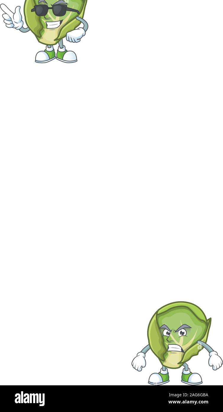 Picture of brussels sprouts cartoon character with angry face Stock ...
