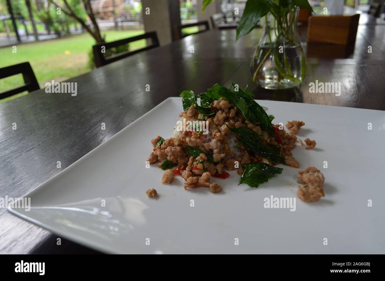 High angle shot of Thai traditional food Stock Photo - Alamy