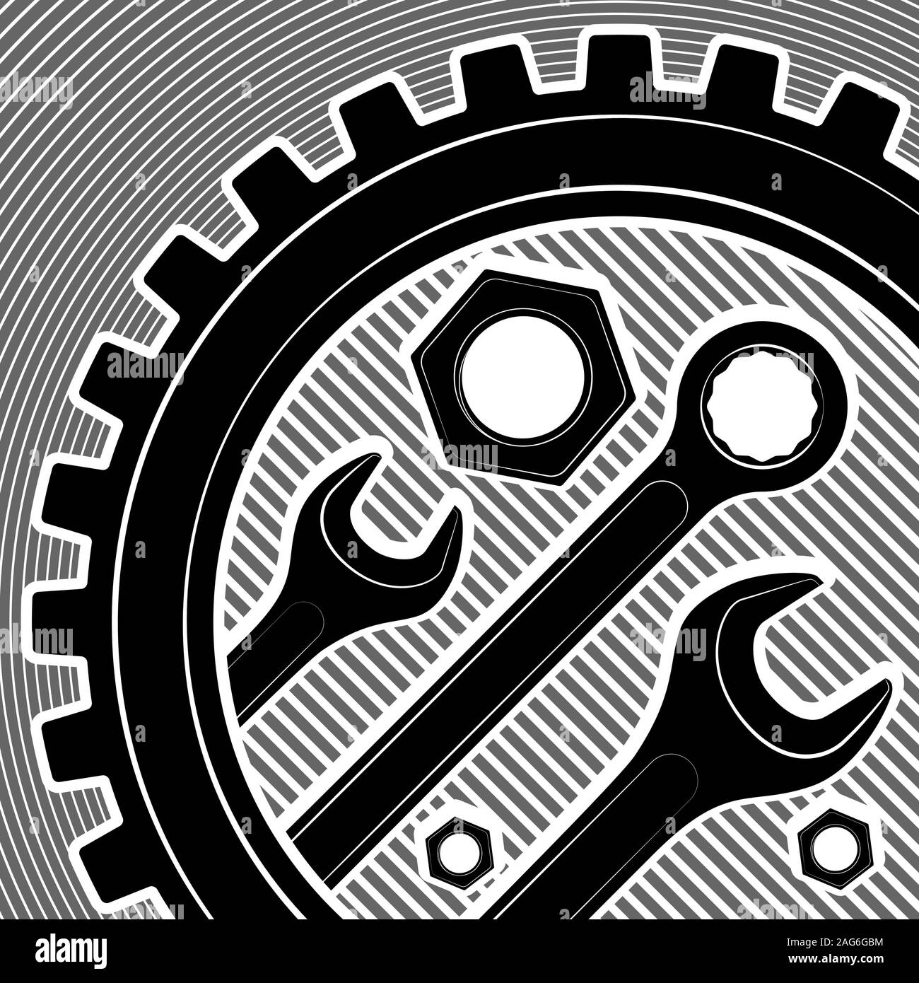 Repair emblem Black and White Stock Photos & Images - Alamy