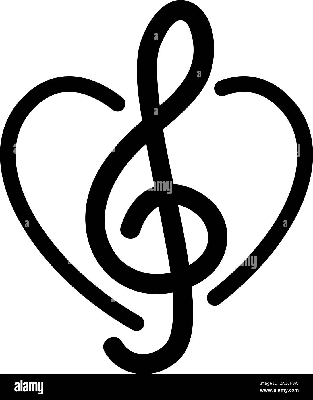 Musical key icon vector. Isolated contour symbol illustration Stock ...