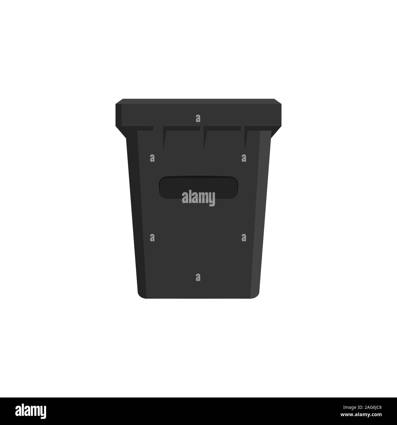 Trash and waste container icon. Isolated on white background in flat ...