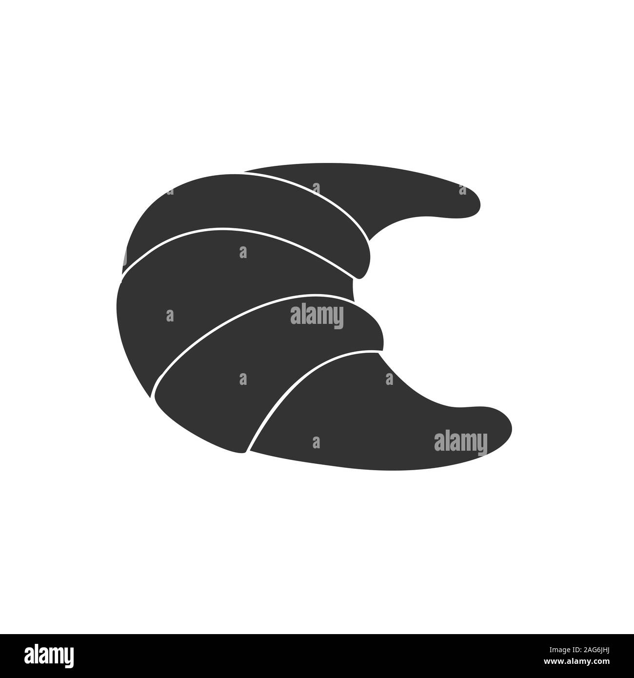 Croissant vector icon on Cut Out Stock Images & Pictures - Alamy