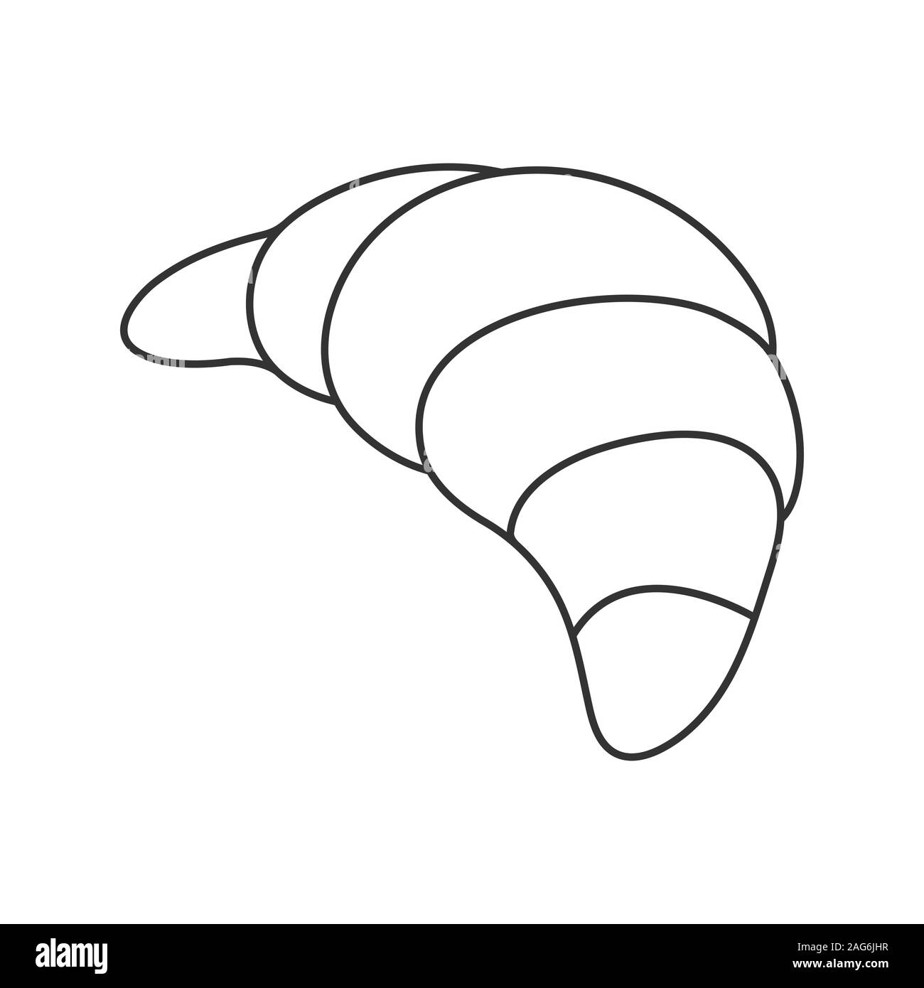 Outline empty bagel icon. Icon isolated on white background, flat style ...