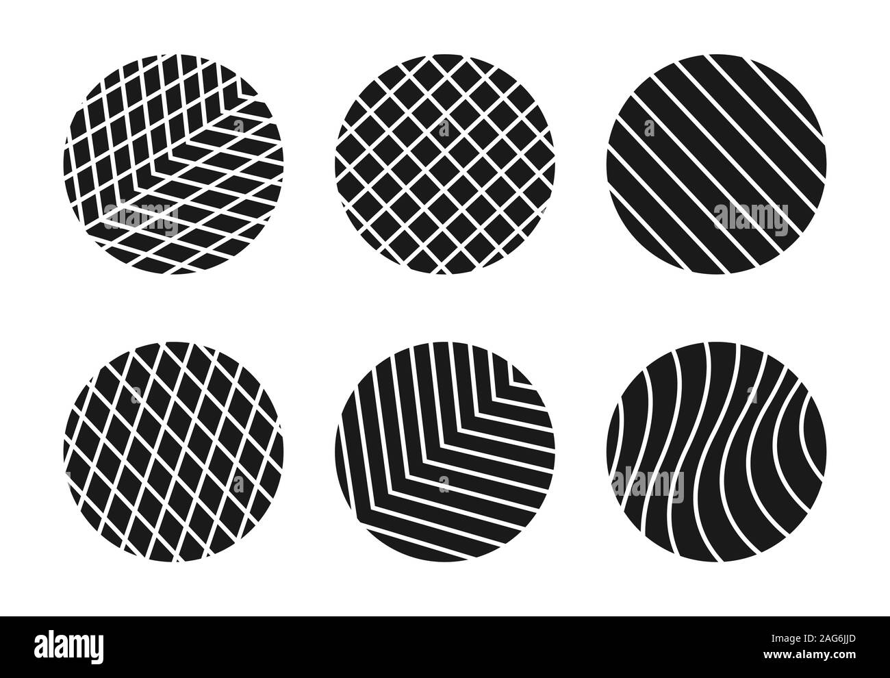 Set of silhouettes. The circle is divided into segments of different ...