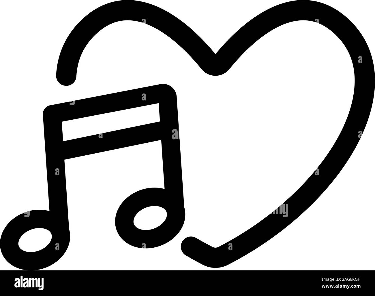Favorite song icon vector. Isolated contour symbol illustration Stock ...