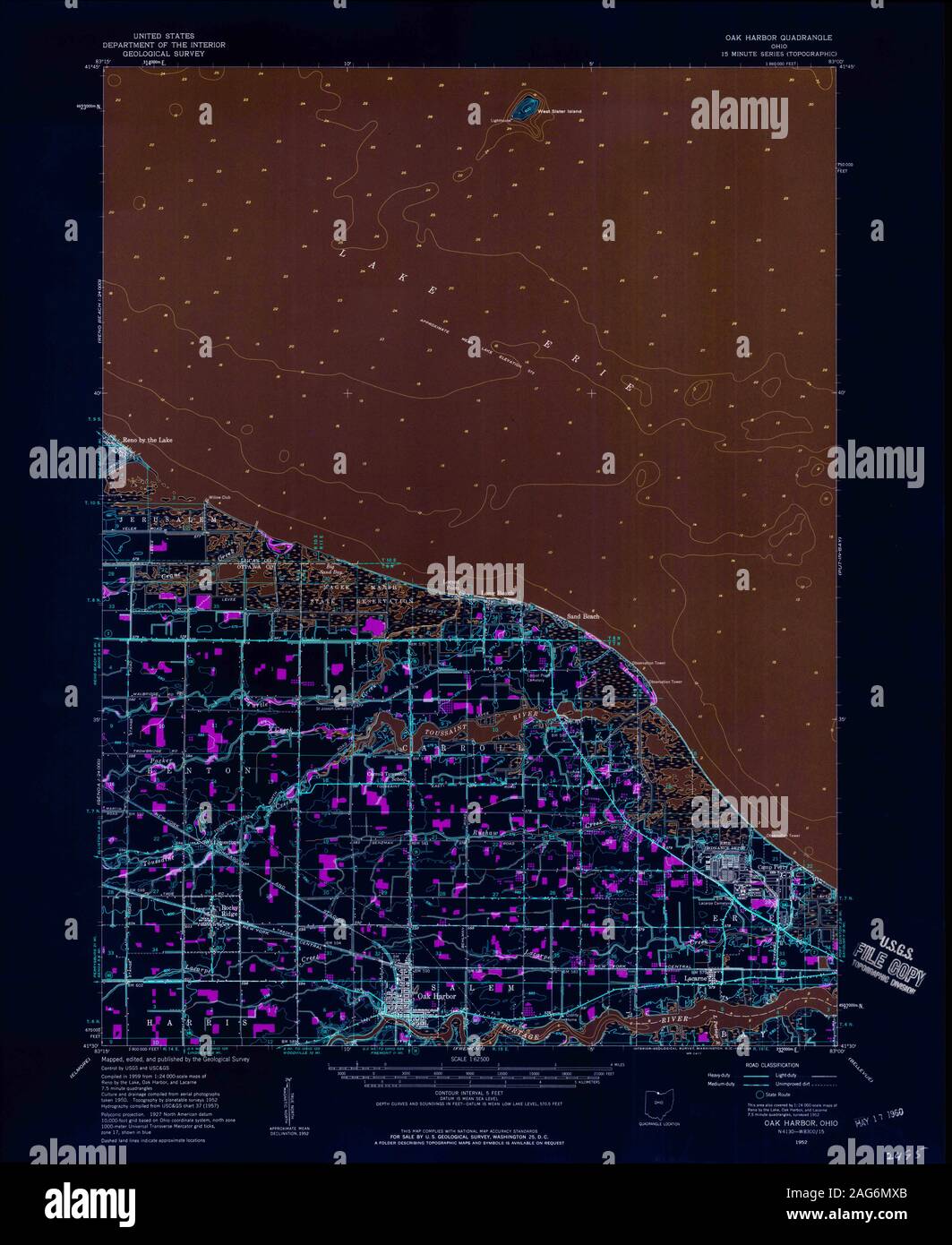 Map of oak harbor hi-res stock photography and images - Alamy