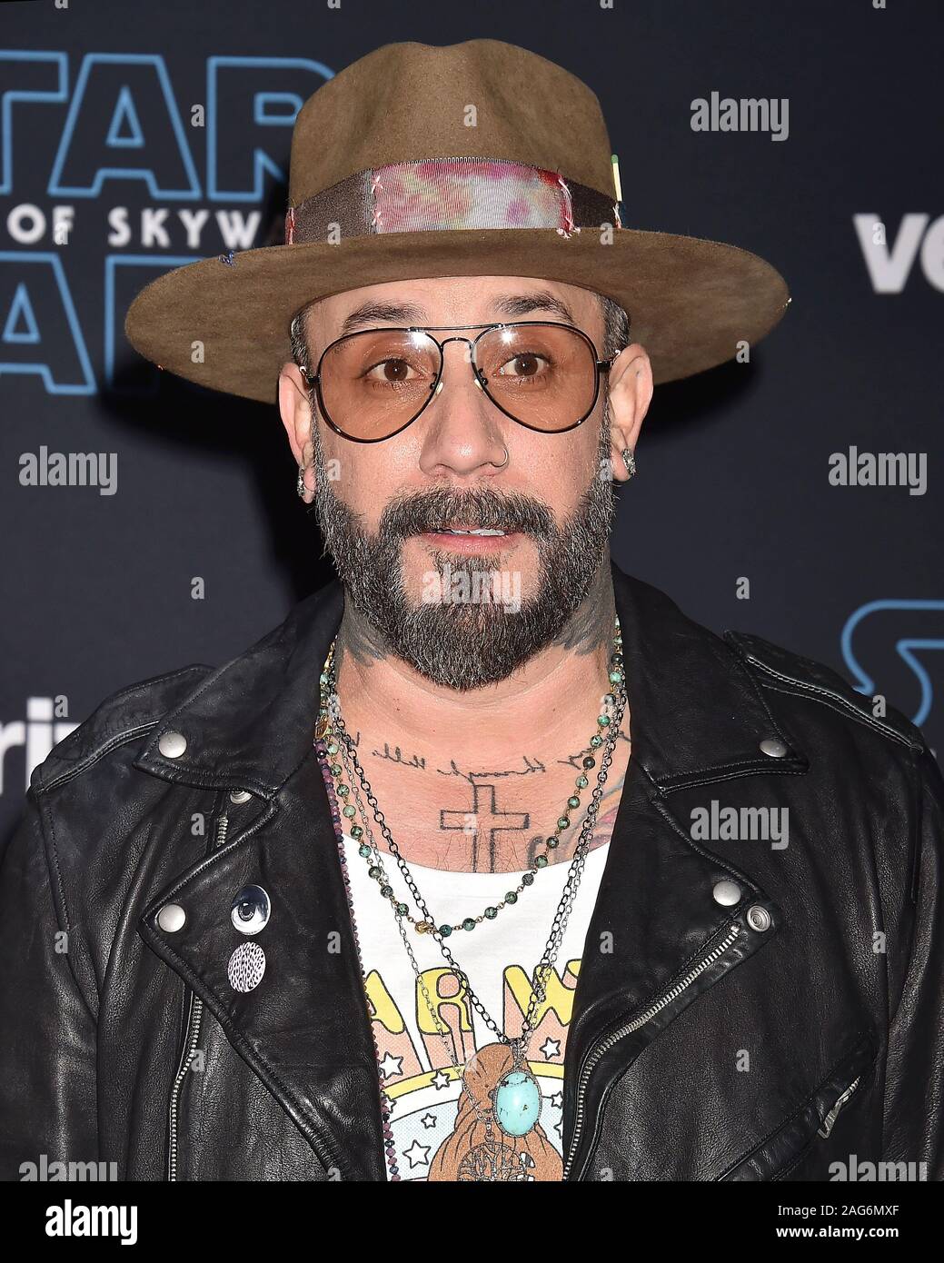 HOLLYWOOD, CA - DECEMBER 16: AJ McLean attends the Premiere of Disney's ...