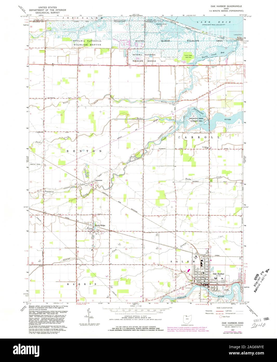 Oak harbor ohio map hi-res stock photography and images - Alamy