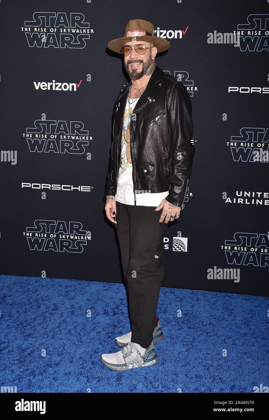 HOLLYWOOD, CA - DECEMBER 16: AJ McLean attends the Premiere of Disney's ...