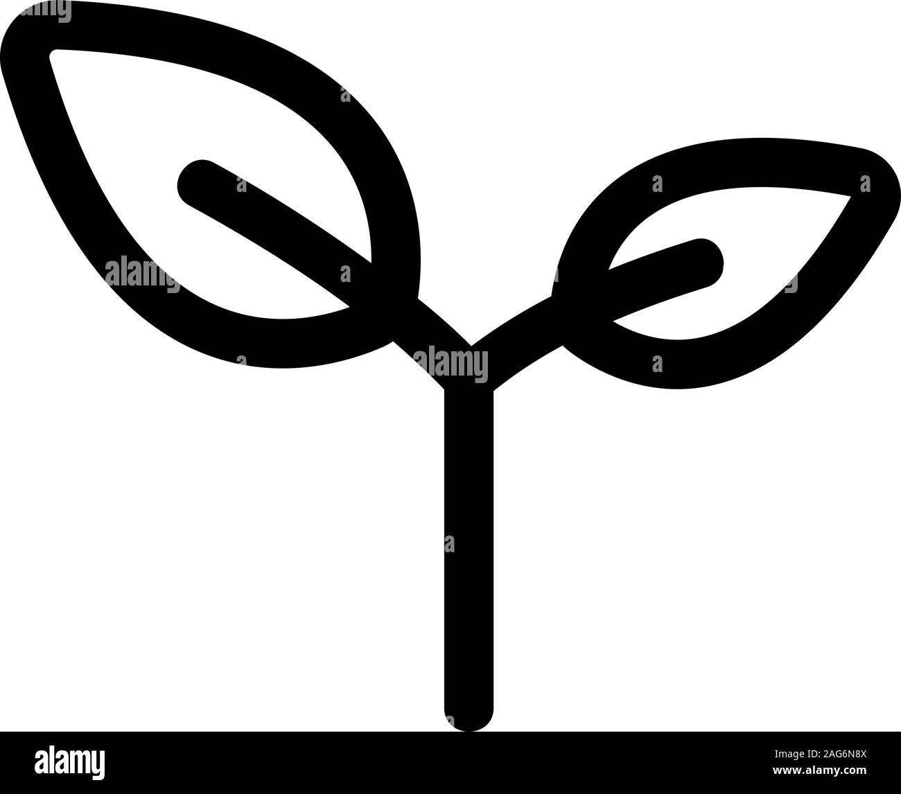 Spring seedling icon vector. Isolated contour symbol illustration Stock ...