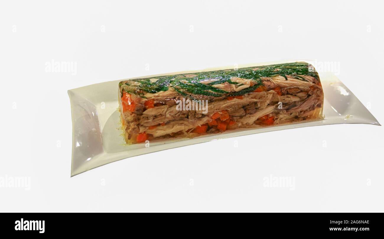 Home cooked terrine of chicken and tarragon Stock Photo - Alamy