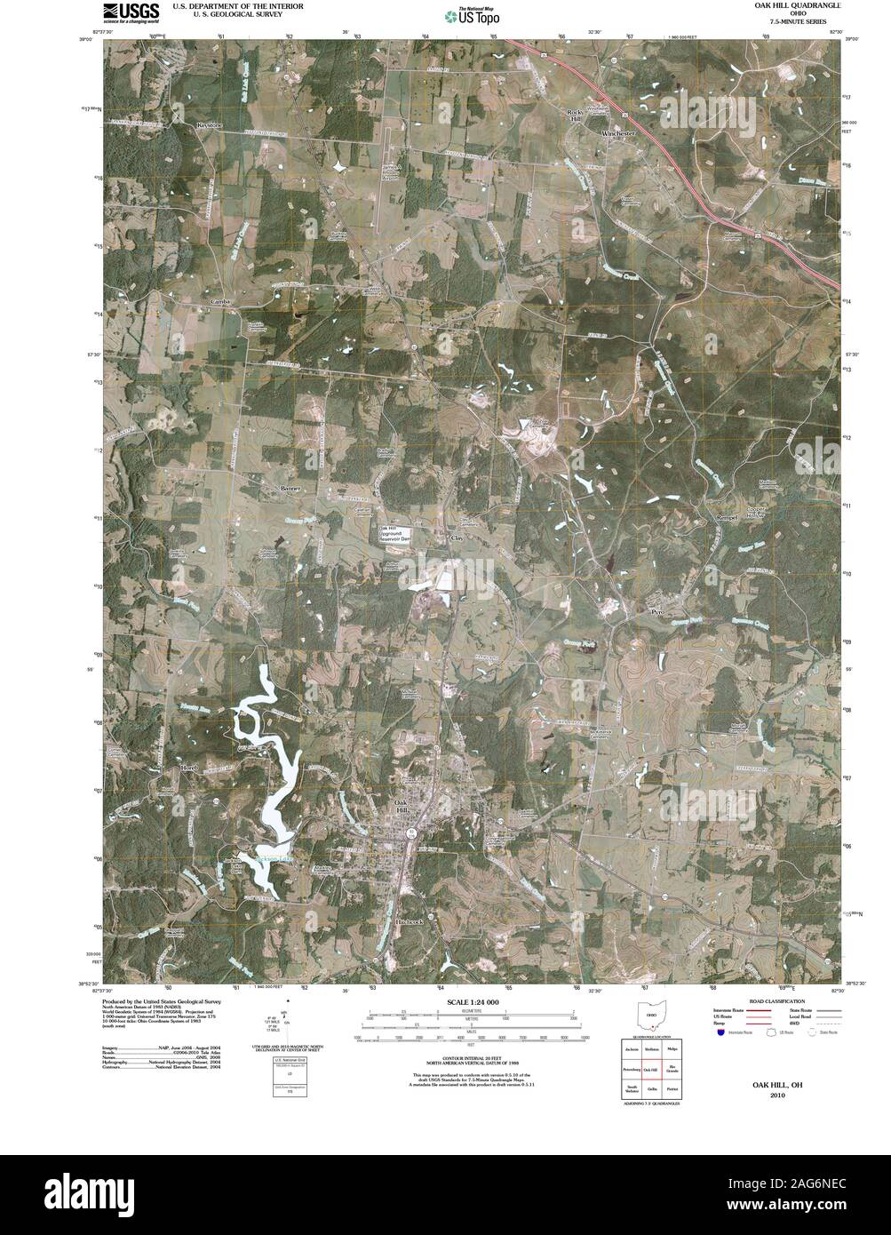 Oak hill map hi-res stock photography and images - Alamy