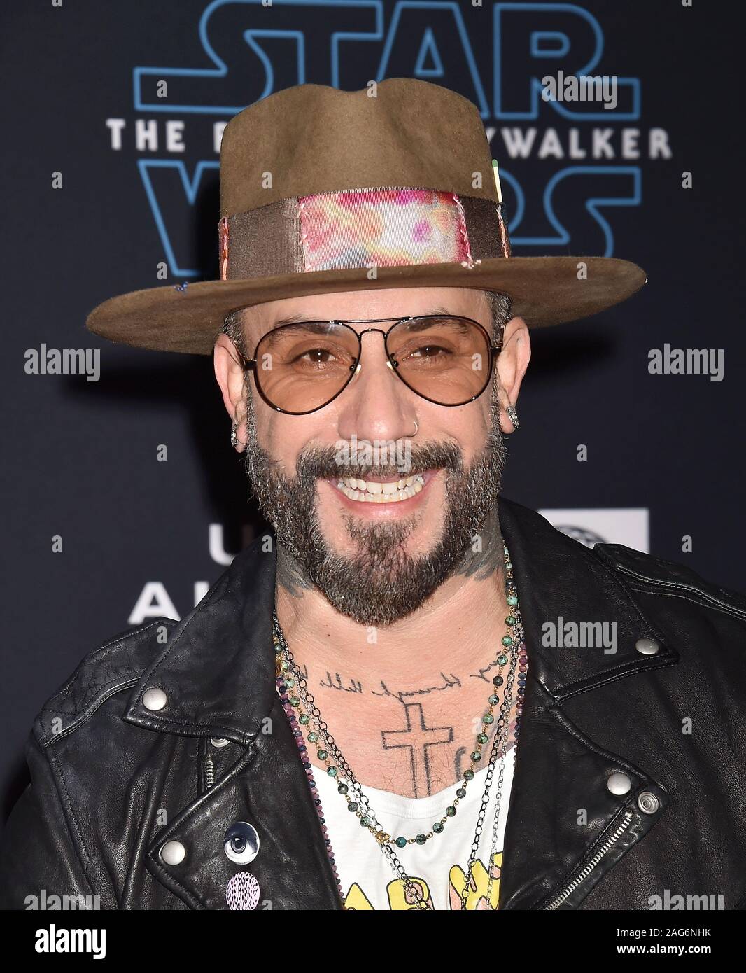 HOLLYWOOD, CA - DECEMBER 16: AJ McLean attends the Premiere of Disney's ...