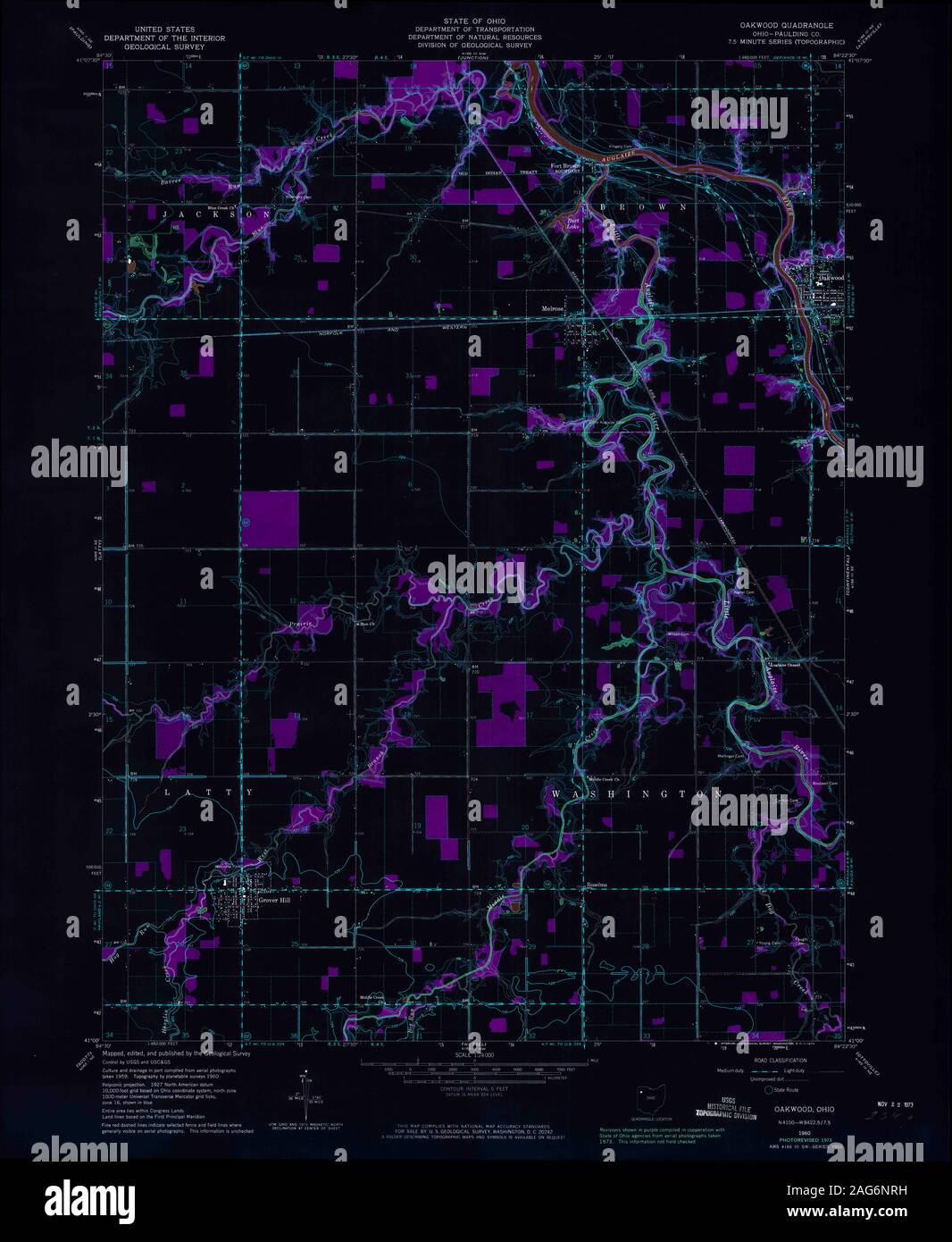 Map of oakwood ohio hi-res stock photography and images - Alamy