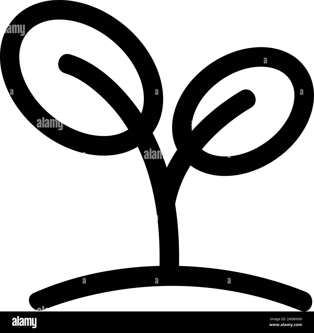 Spring seedling icon vector. Isolated contour symbol illustration Stock ...