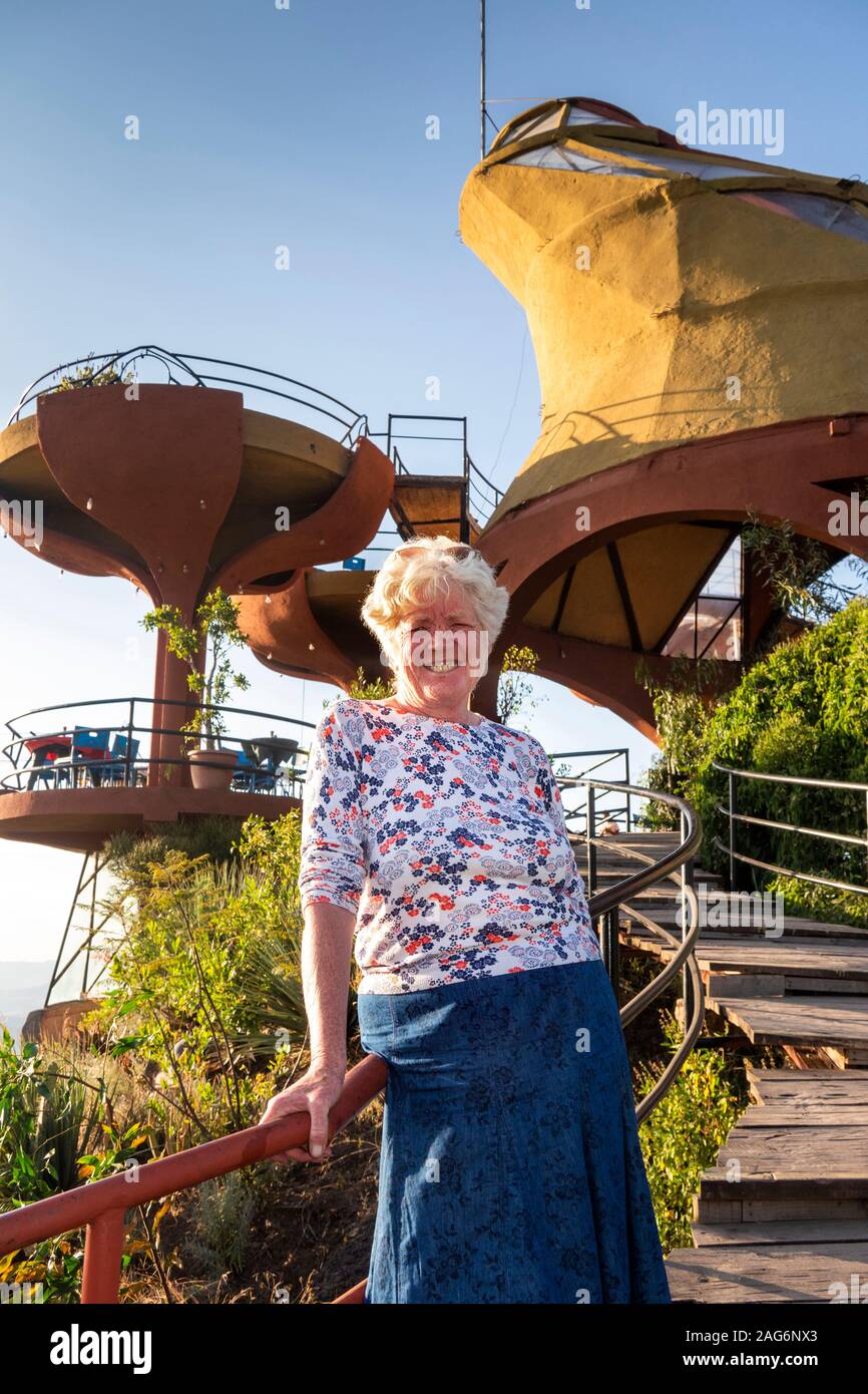 Ethiopia, Amhara, Lalibela, Ben Abeba restaurant, joint owner ...