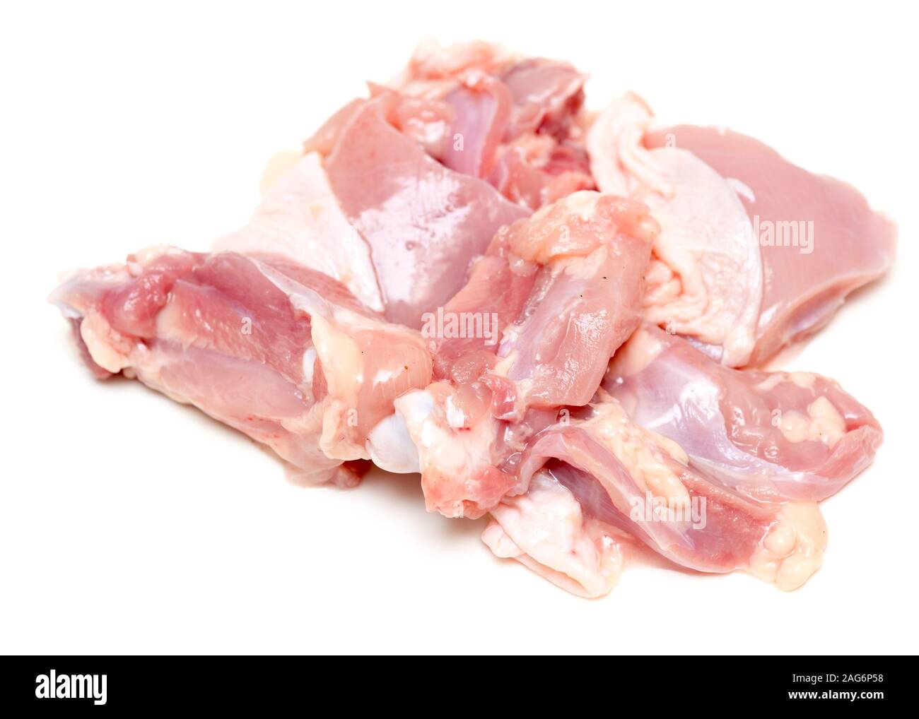 Chicken meat isolated on white background Stock Photo - Alamy