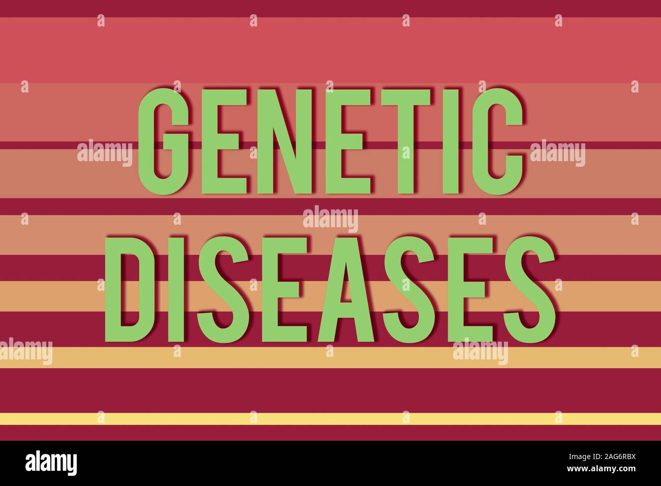 Handwriting text Genetic Diseases. Conceptual photo disease caused by ...