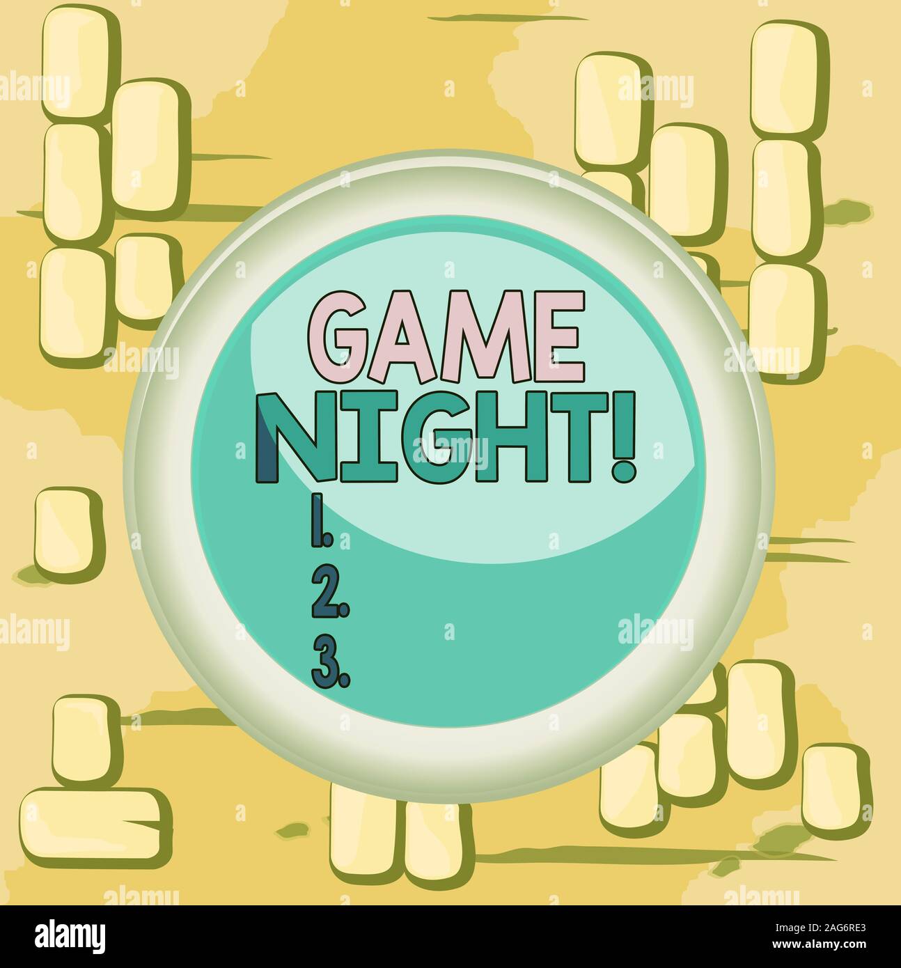 Word writing text Game Night. Business photo showcasing usually its ...