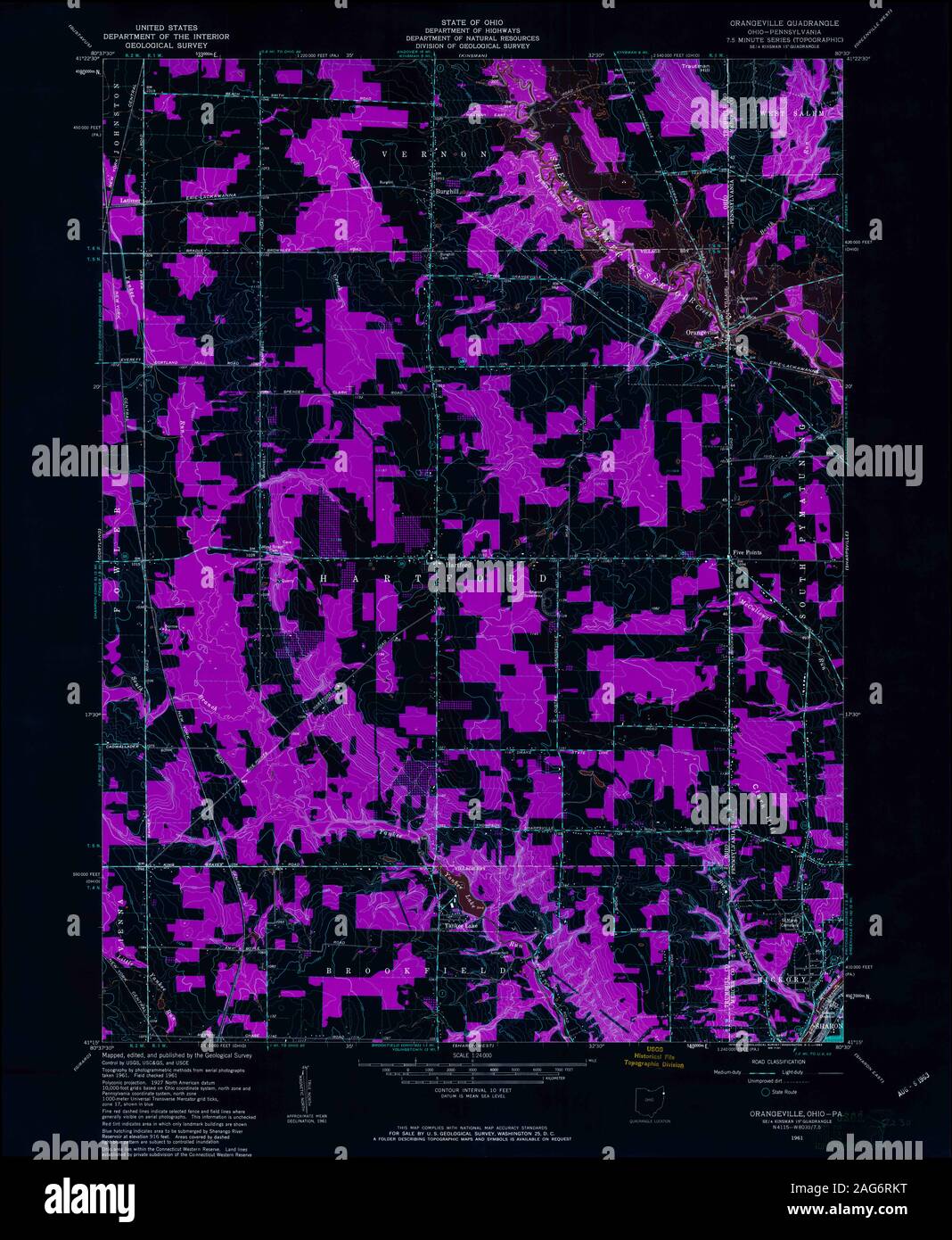 Orangeville map hi-res stock photography and images - Alamy