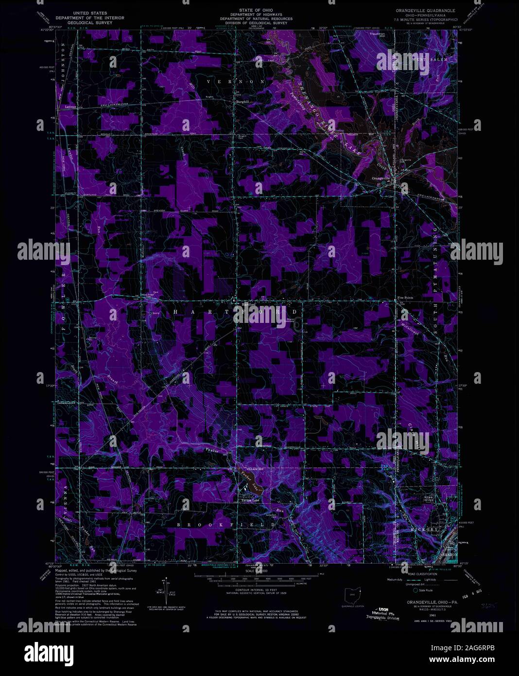 Map of orangeville hi-res stock photography and images - Alamy