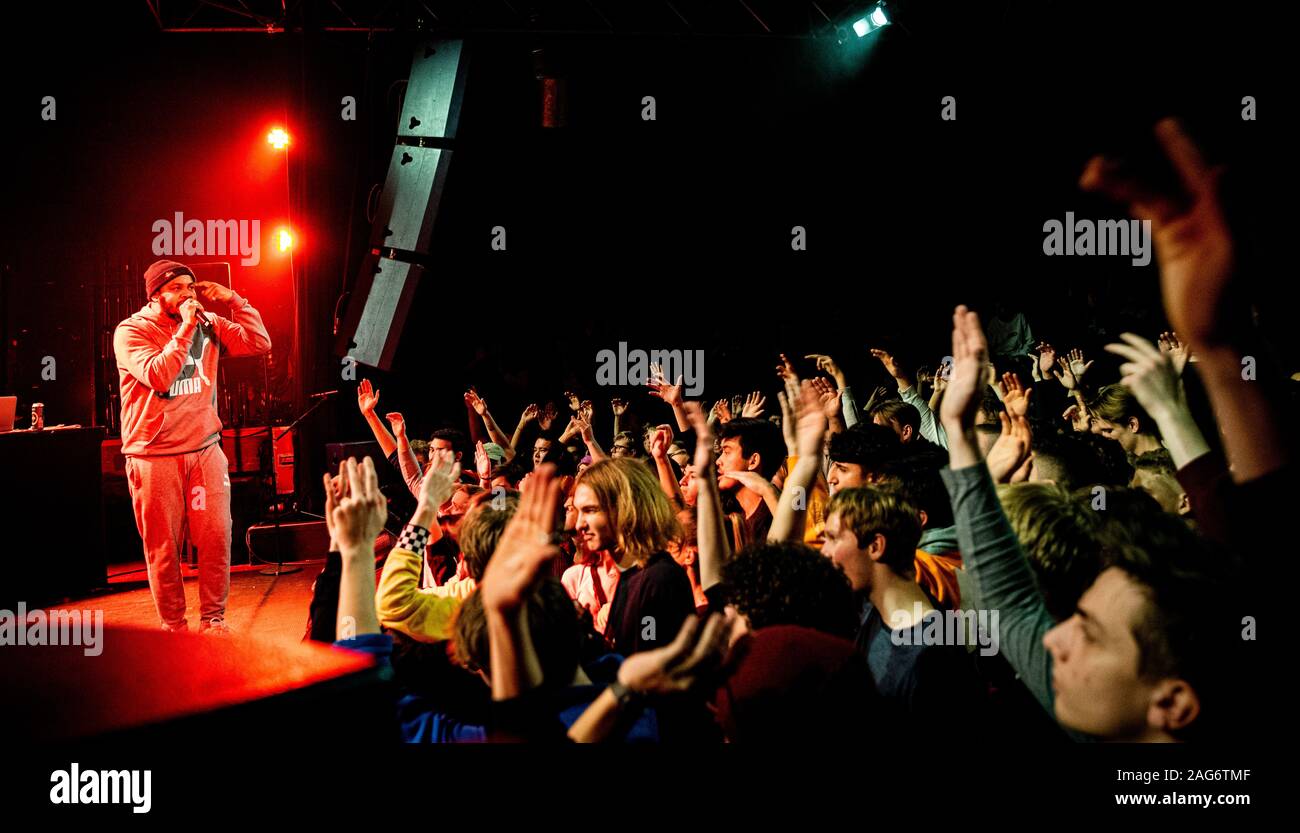 Copenhagen, Denmark. 17th Dec, 2019. The American rapper Grip performs ...