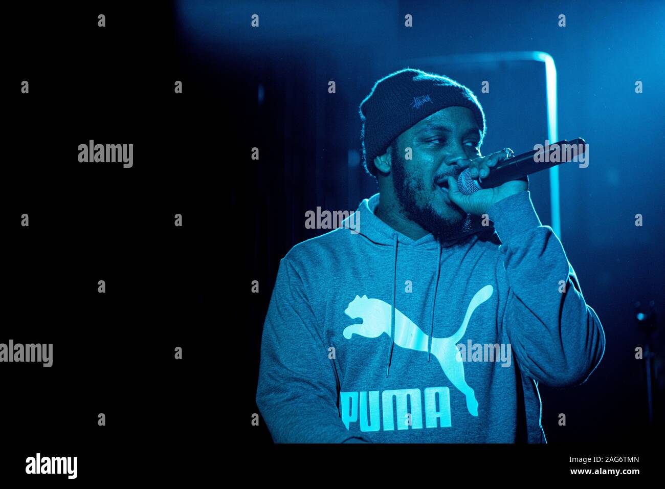 Copenhagen, Denmark. 17th Dec, 2019. The American rapper Grip performs ...