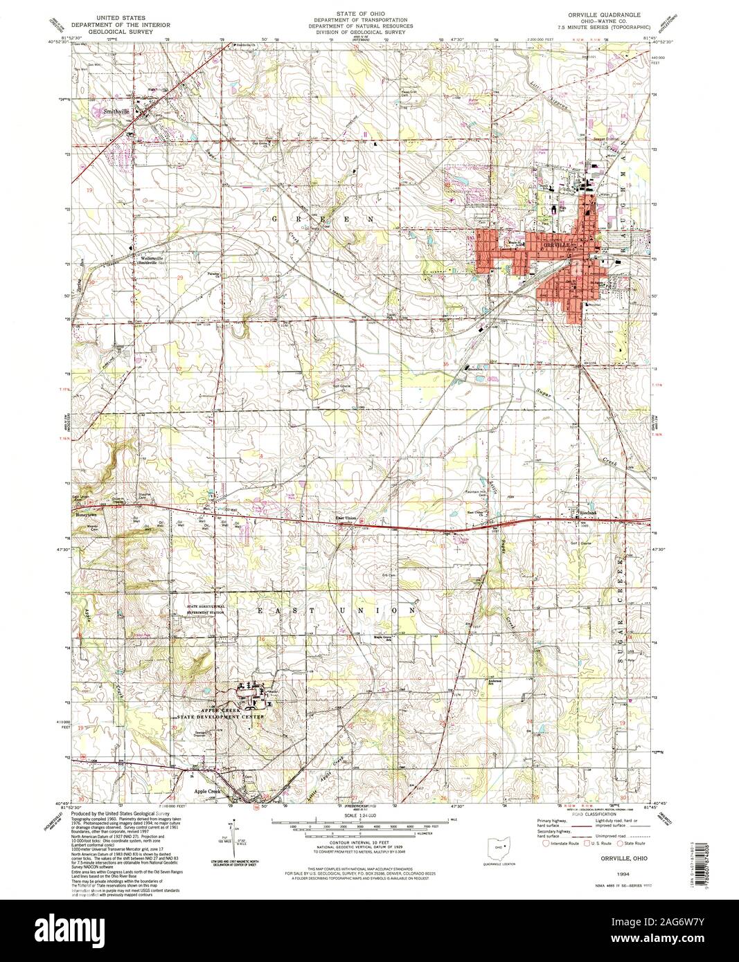 Orrville ohio map hi-res stock photography and images - Alamy