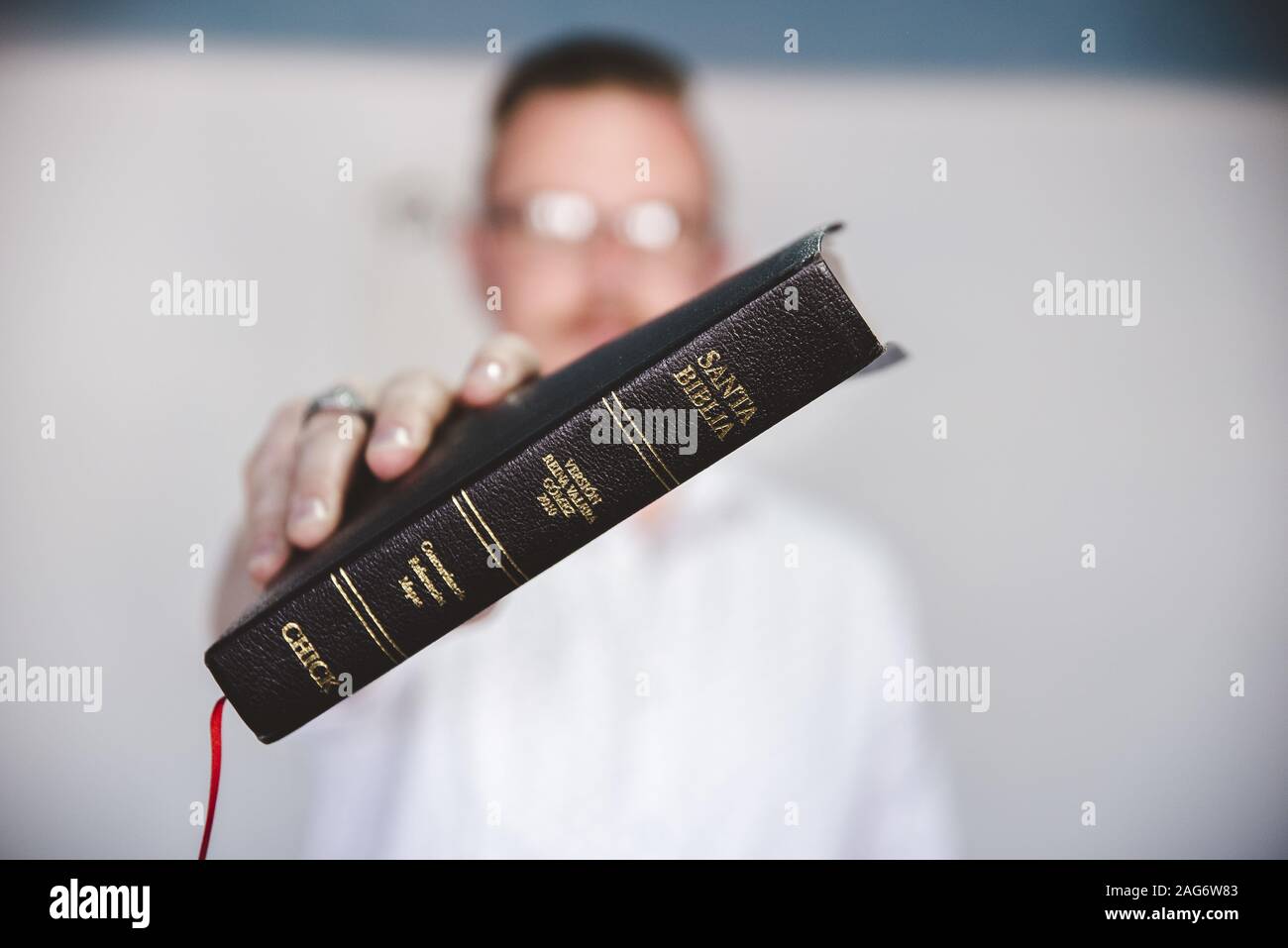 Man learning towards camera hi-res stock photography and images - Alamy