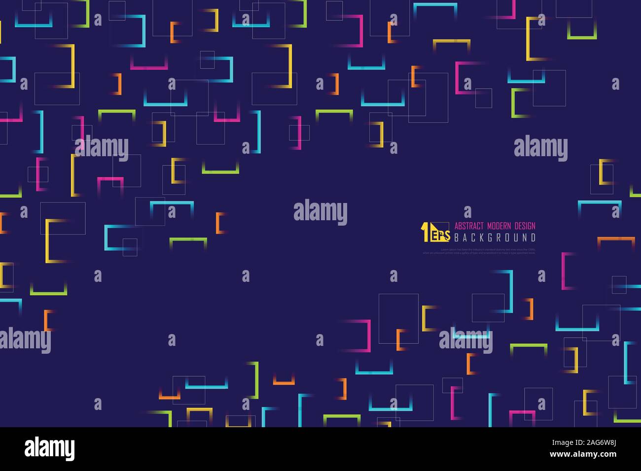 Abstract colorful line of small square design tech background. Decorate ...