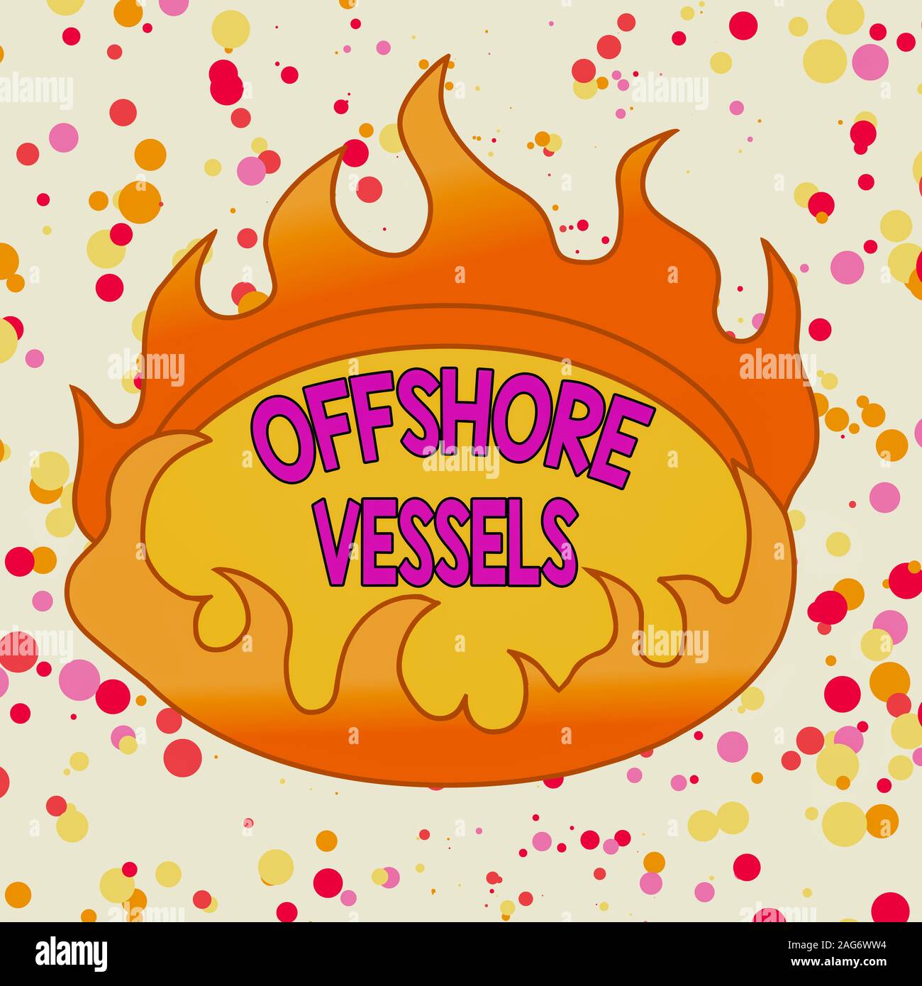 Conceptual hand writing showing Offshore Vessels. Concept meaning ship ...