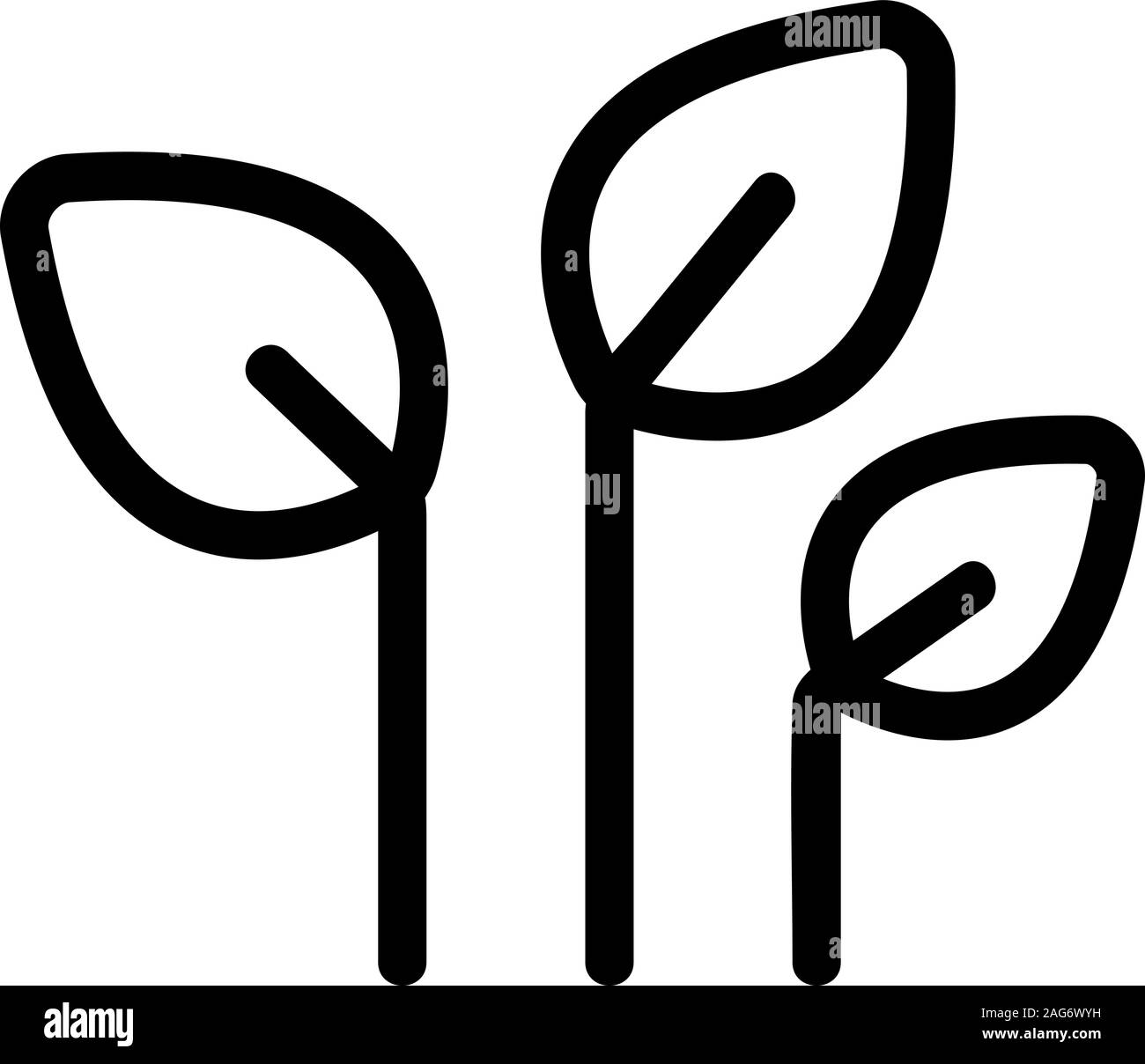 seedling icon vector. Isolated contour symbol illustration Stock Vector ...