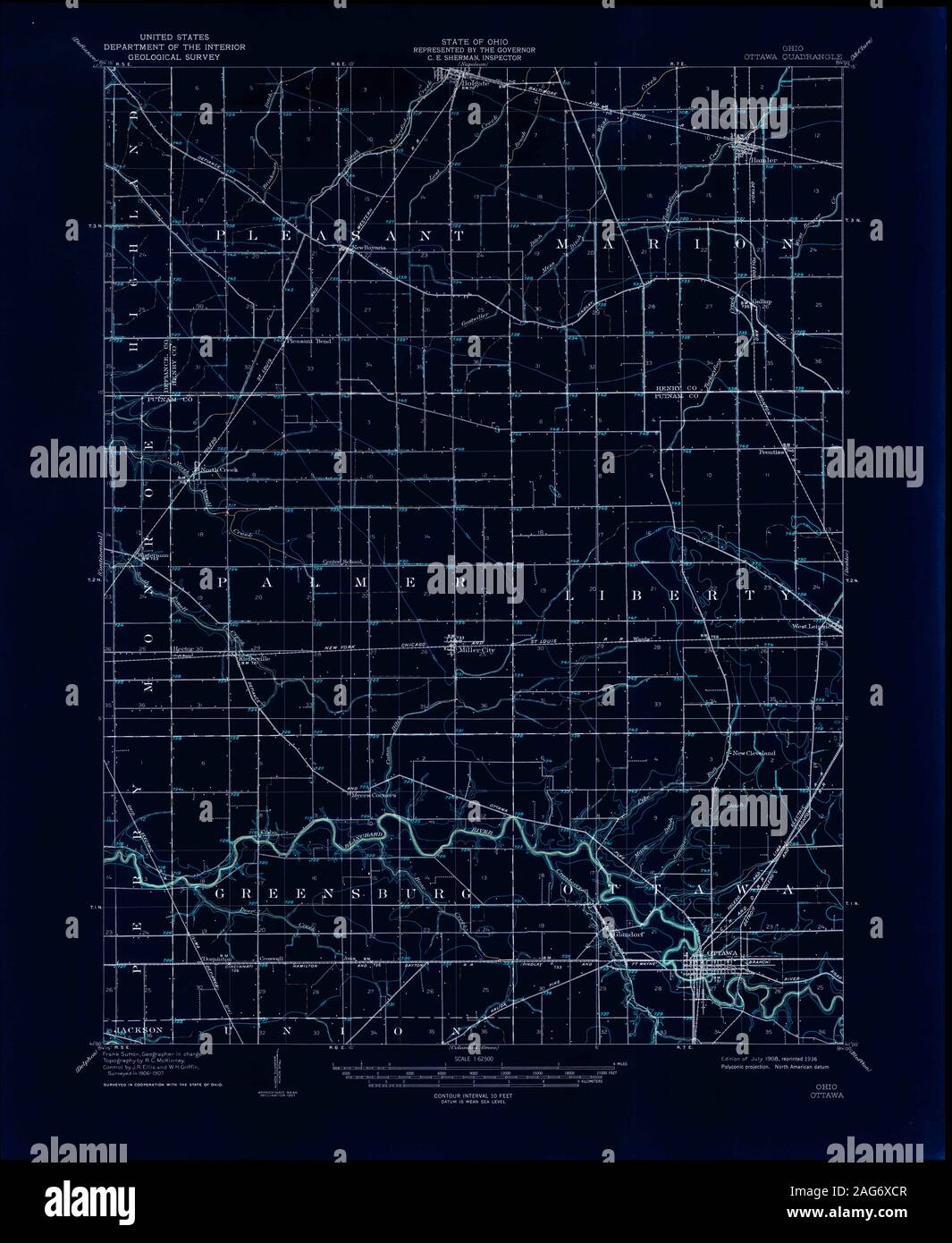 Ottawa ohio map hi-res stock photography and images - Alamy