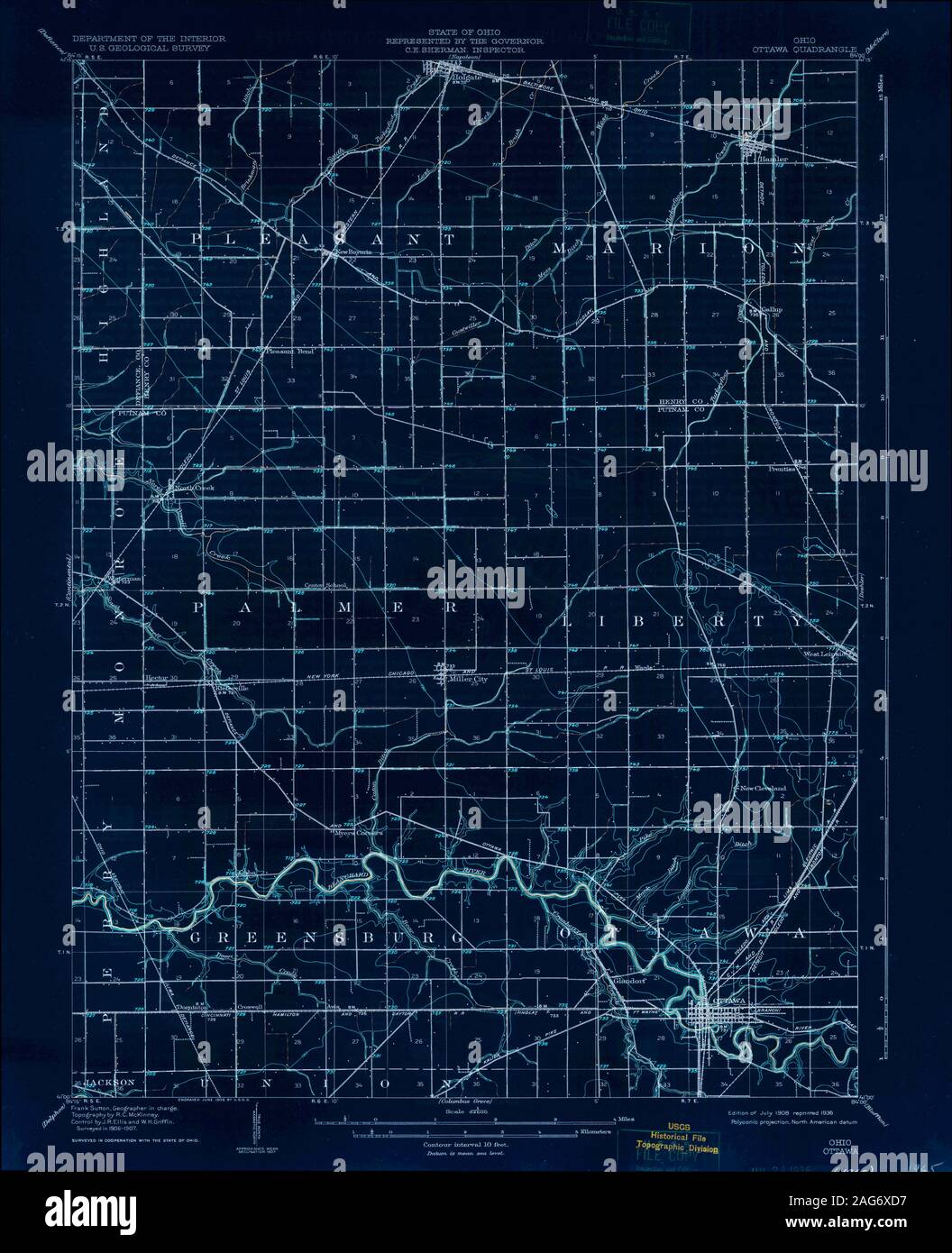 Ottawa ohio map hi-res stock photography and images - Alamy