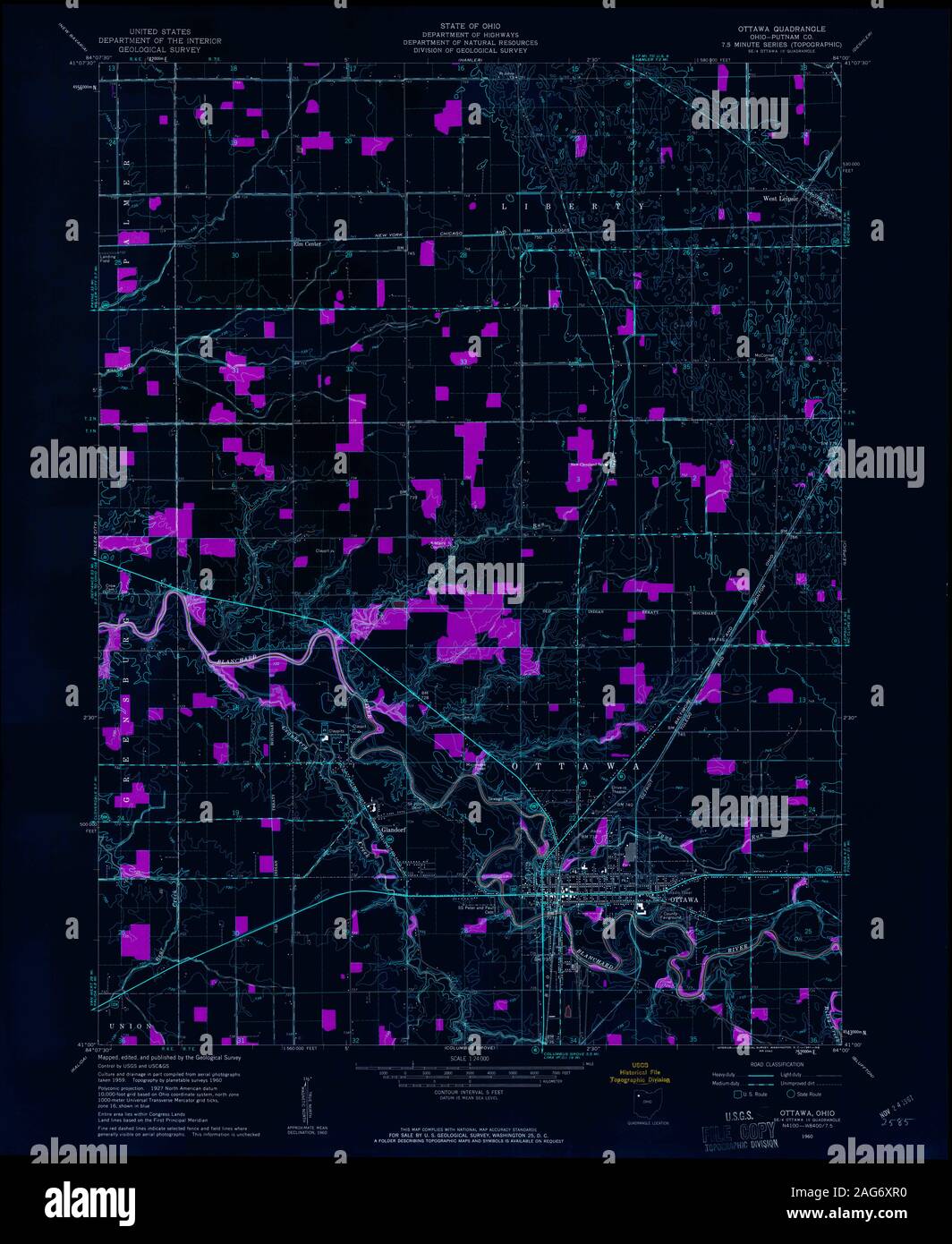 Ottawa ohio map hi-res stock photography and images - Alamy