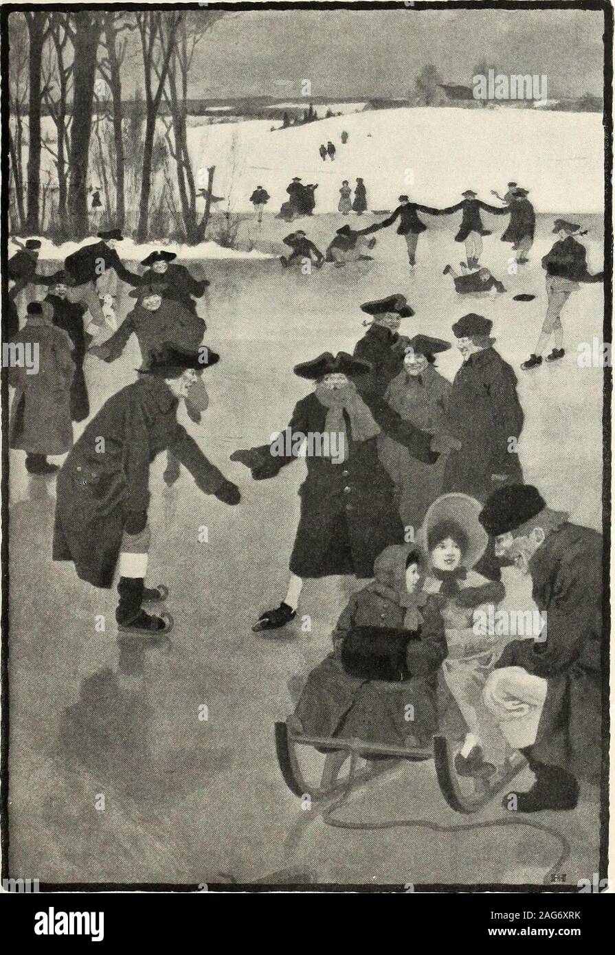 . St. Nicholas [serial]. A SKATING PARTY IN COLONIAL DAY: 39 Stock ...