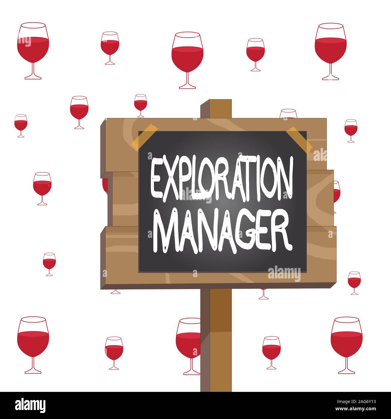 Text sign showing Exploration Manager. Business photo showcasing lead ...