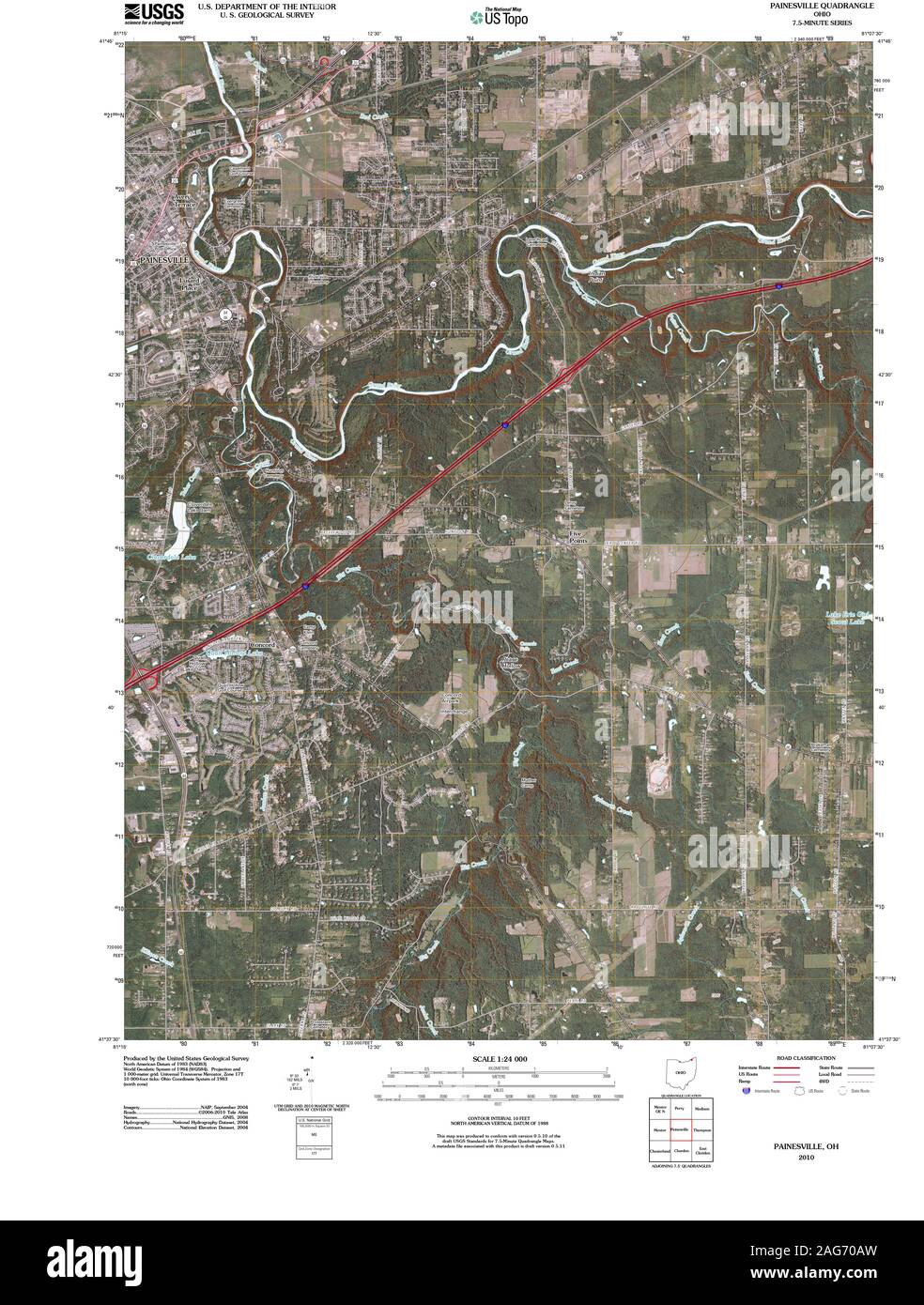 Map of painesville Cut Out Stock Images & Pictures - Alamy