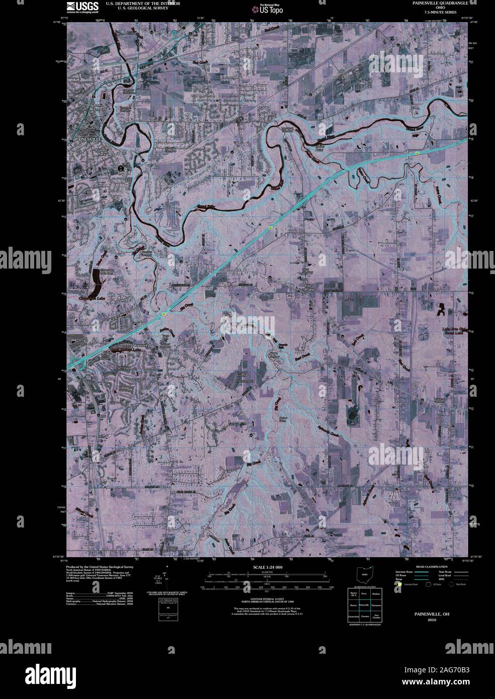 Map of painesville hi-res stock photography and images - Alamy