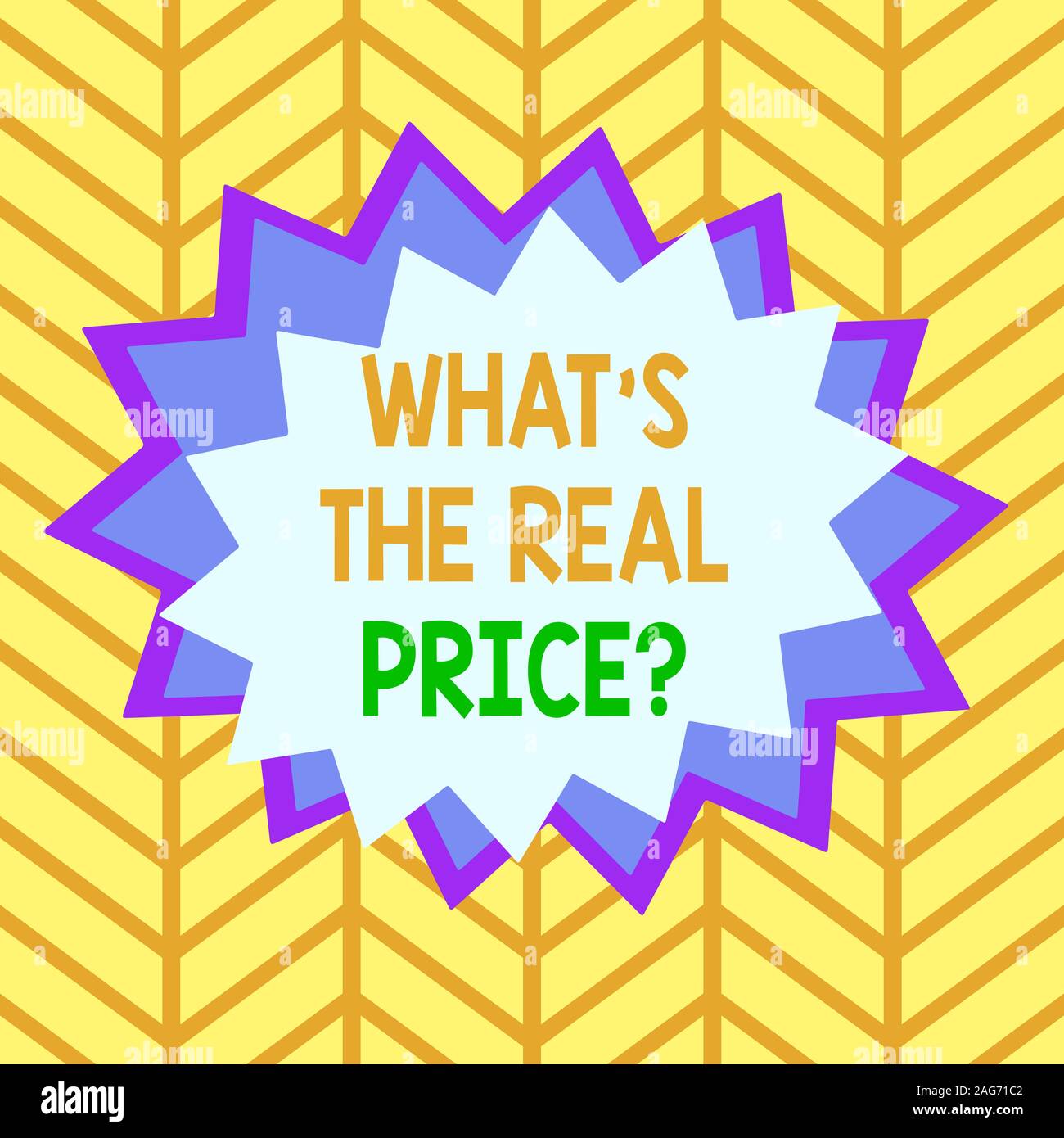 Handwriting text What s is The Real Price question. Conceptual photo ...