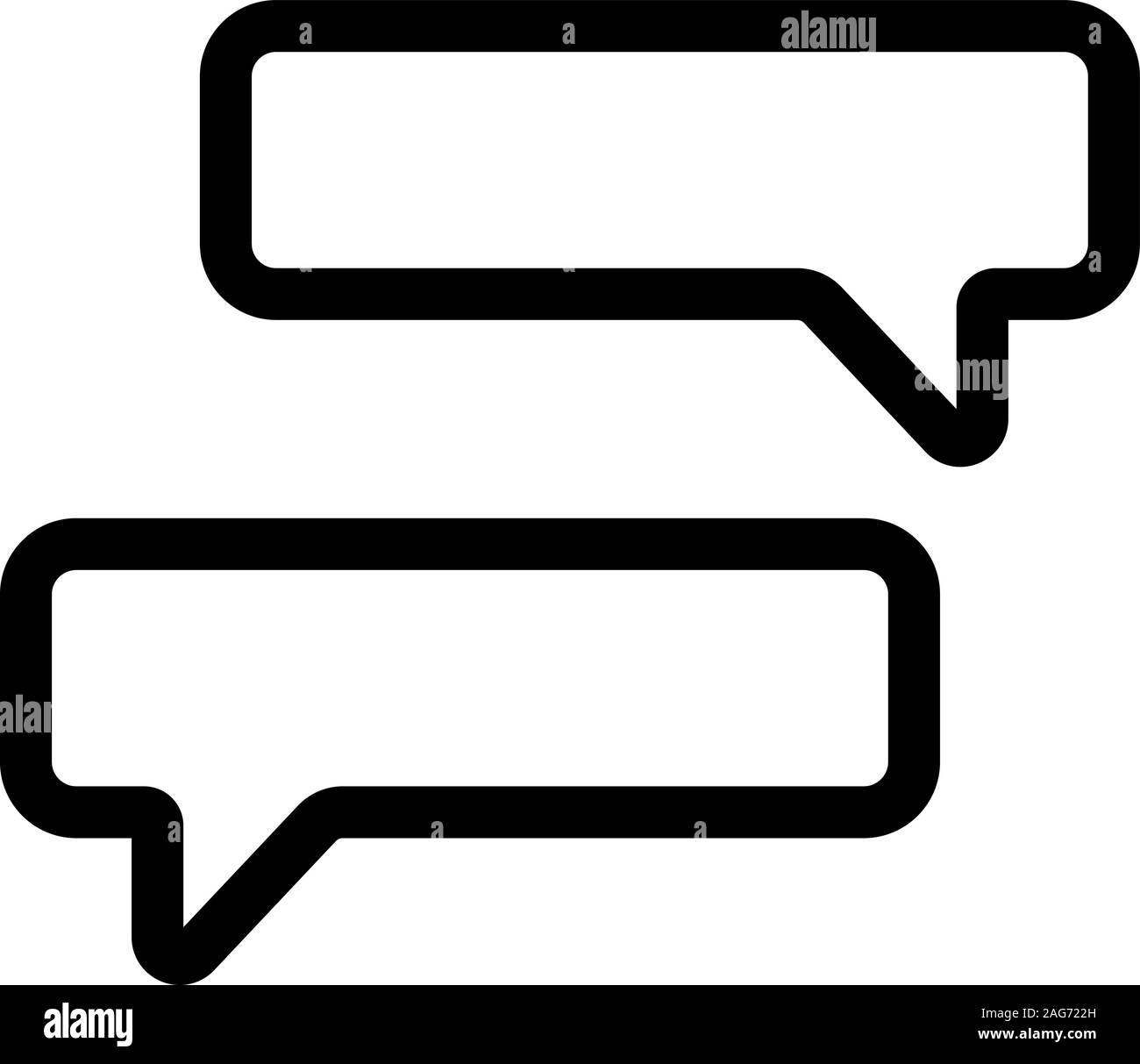 correspondence icon vector. Isolated contour symbol illustration Stock ...