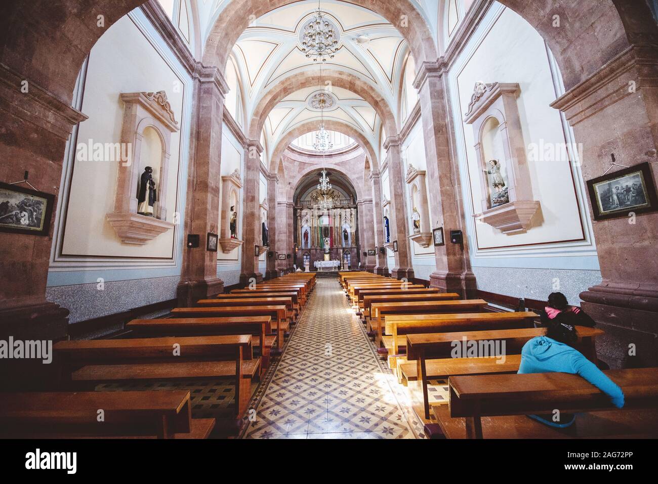 Interior of a fantasy catholic church hi-res stock photography and ...