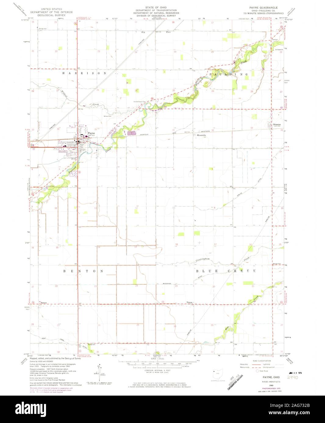 Map of payne ohio hi-res stock photography and images - Alamy
