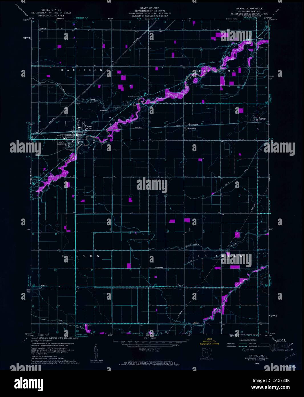 Map of payne ohio hi-res stock photography and images - Alamy