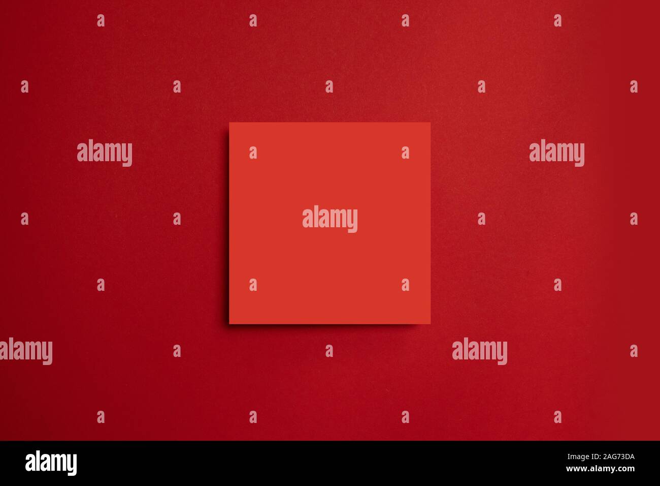 Red paper poster on a red background. One minimal style template Stock ...